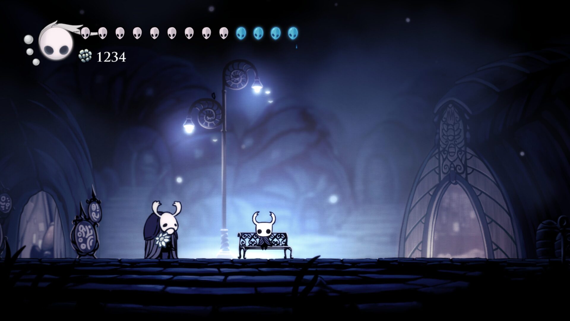 【ホロウナイト図鑑：チャーム】生命の核｜Lifeblood Core ベンチで休むたびに青いライフを4つ得る