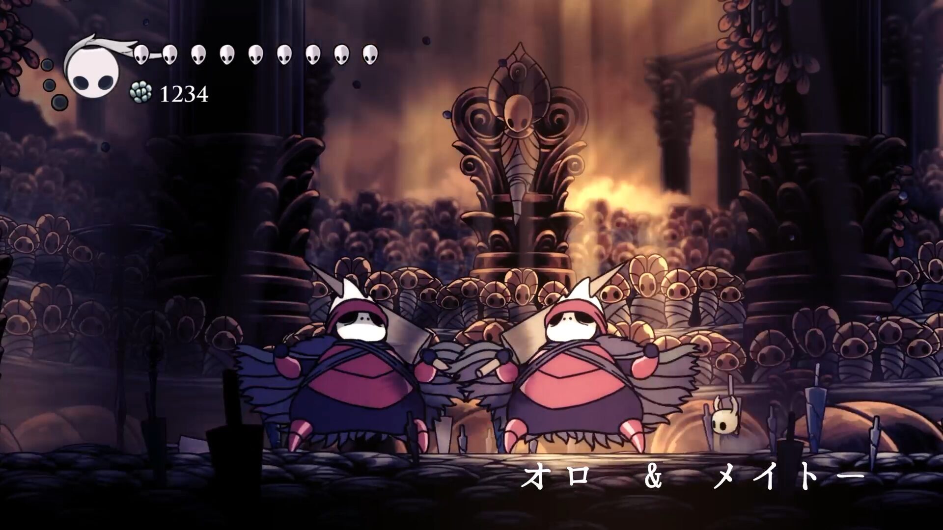 【ホロウナイト攻略：狩猟者の書】釘師オロ&メイトー｜Nailmasters Oro & Mato 二体一組で連携攻撃する釘師のボス